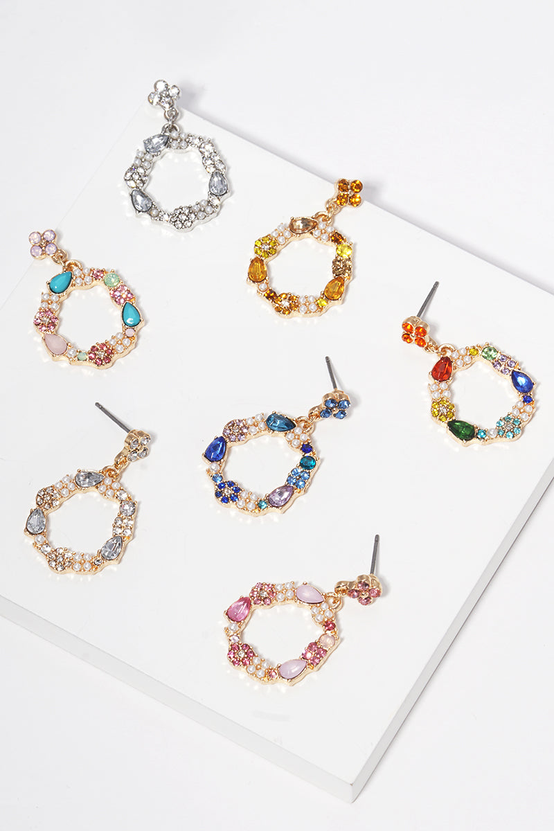 Bling Round Paved Post Earrings – Designature Newyork