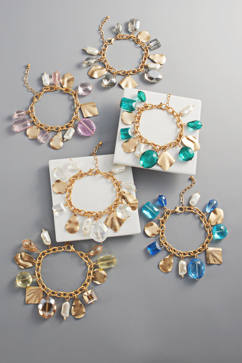 Irregular Shaped Glass Clasp Bracelet – Designature Newyork